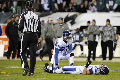 Eagles 26, Colts 24: Colts lose Collie to concussion on illegal hit ...
