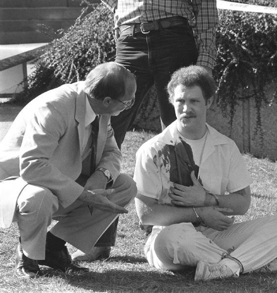 Ronnie Lee Gardner sits handcuffed after a failed escape attempt from a ...