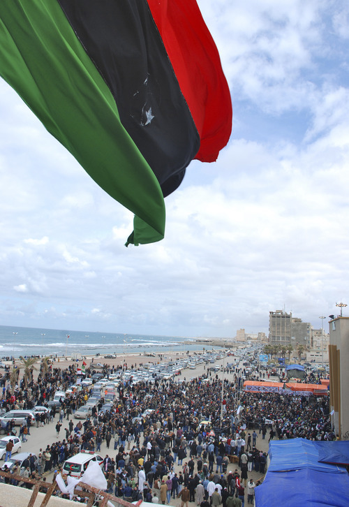 Clampdown in Libyan capital as protests close in - The Salt Lake Tribune