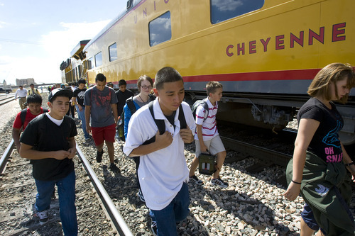 West High students learn train safety - The Salt Lake Tribune
