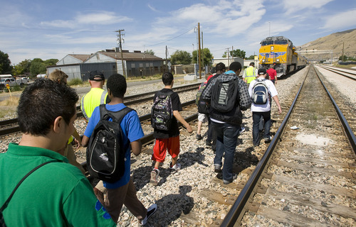 West High students learn train safety - The Salt Lake Tribune