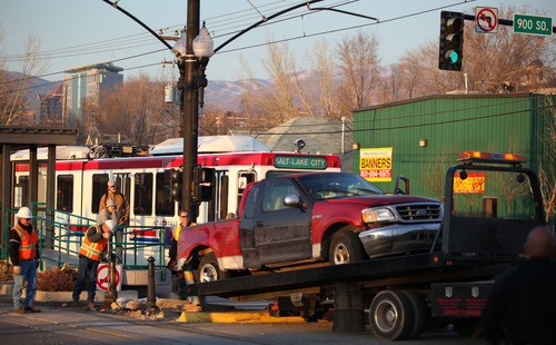 Truck collision derails TRAX train in Salt Lake City - The Salt Lake ...