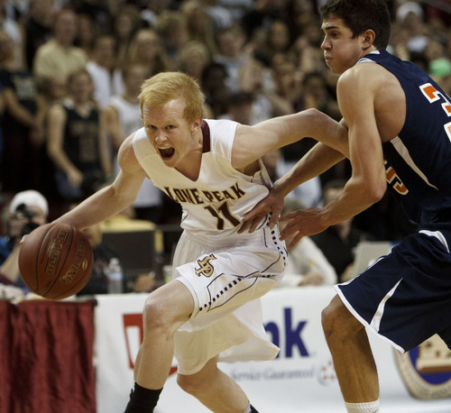 5A boys' basketball: T.J. Haws leads dominant Lone Peak trio over ...