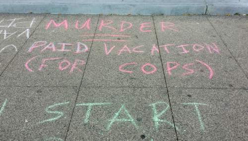Chalk protests in Vegas focus on police, Ferguson - The Salt Lake Tribune