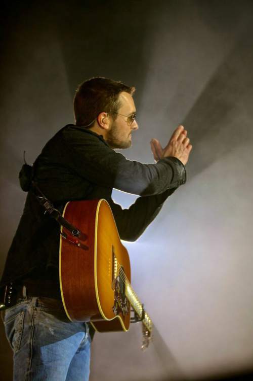 Country singer Eric Church commands the crowd at EnergySolutions Arena ...