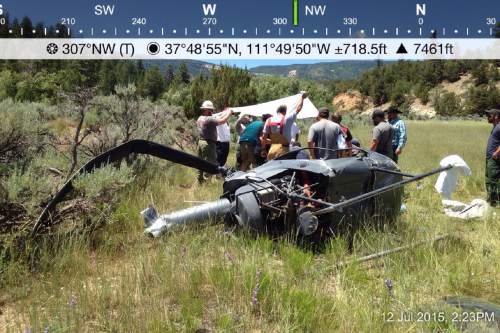 Man, son survive Garfield County helicopter crash - The Salt Lake Tribune