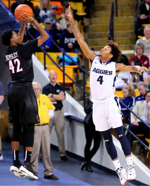 Utah State basketball: San Diego State holds off Utah State for ...