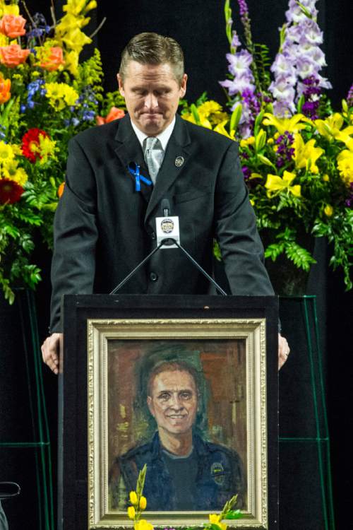 Photos: Guv, police, family eulogize fallen Utah Officer Doug Barney ...