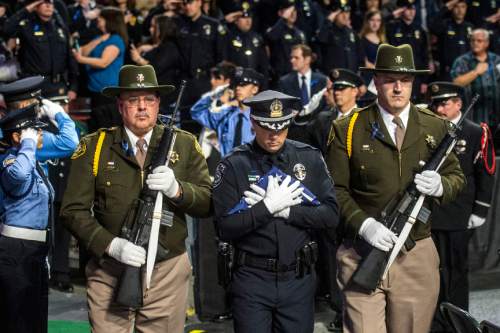 Photos: Guv, police, family eulogize fallen Utah Officer Doug Barney ...