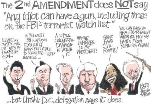 Bagley Cartoon: Second Amendment Sense - The Salt Lake Tribune