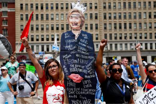 Utahns, other Bernie Sanders supporters protest Democratic Party's ...