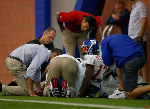 NFL: Beckham OK after being cleated at Giants practice - The Salt Lake ...