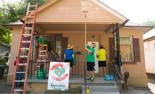 'Paint Your Heart Out' volunteers spruce up a dozen Salt Lake City ...