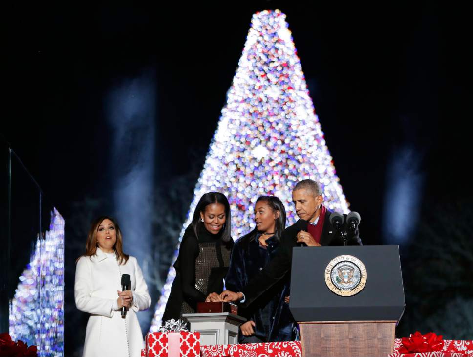 Obama lights National Christmas Tree for the final time - The Salt Lake Tribune