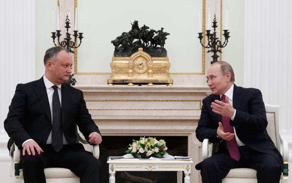 In Russia, Moldovan president hints end of EU pact - The Salt Lake Tribune