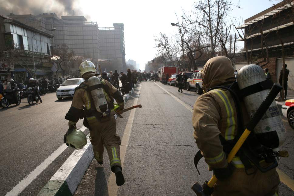 Collapse of burning Tehran high-rise kills 30 firefighters - The Salt ...