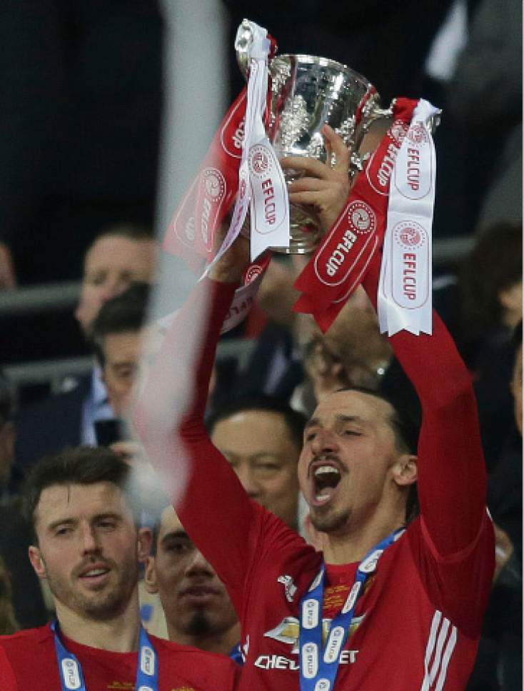 Soccer: Zlatan Ibrahimovic's double wins League Cup for Man United ...