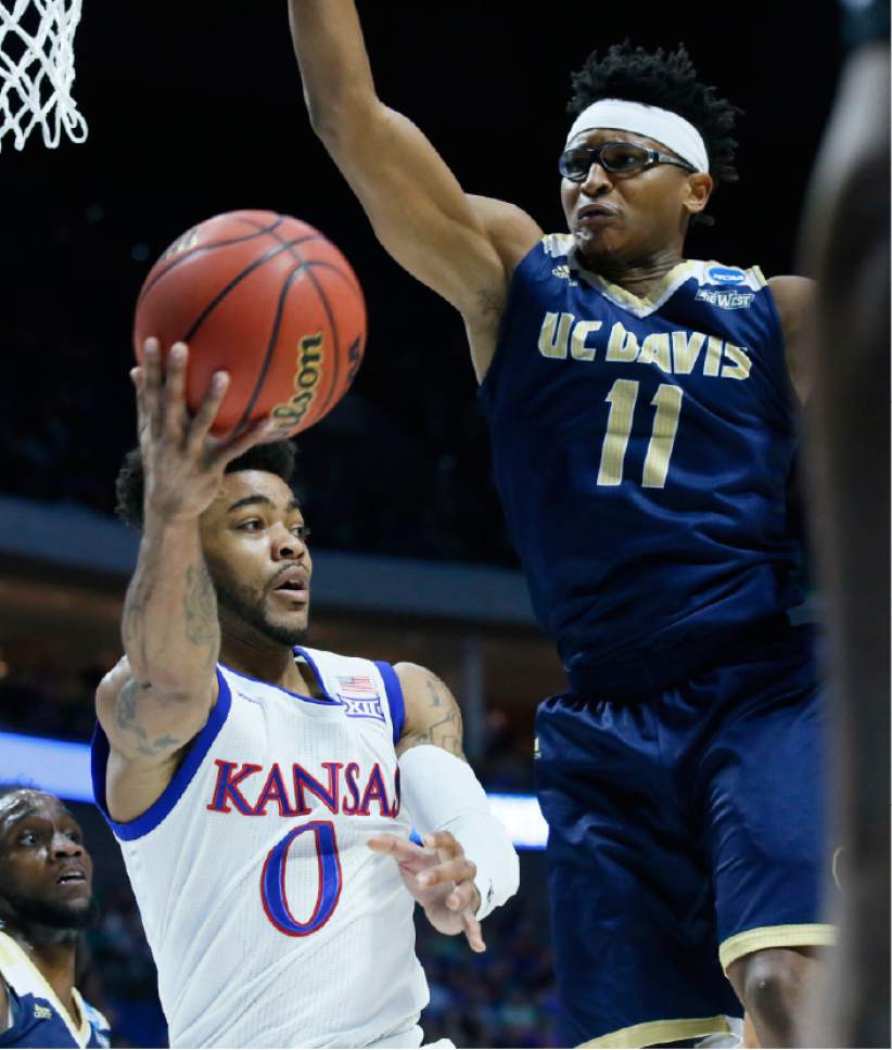 Mason, Jackson spark top-seeded Kansas past UC Davis, 100-62 - The Salt ...